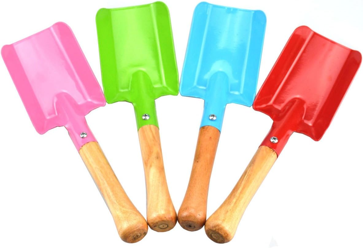 Amazon.com : Annymall Garden Tools 4-Piece Shovel Set, Metal with ...