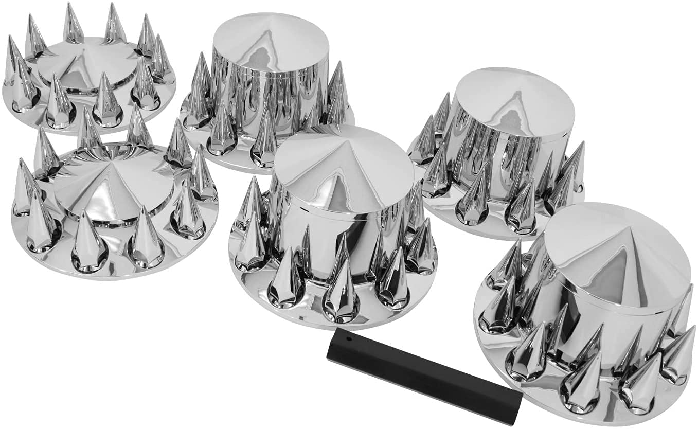 Snapklik.com : TORQUE Chrome Front And Rear Axle Complete Wheel Cover ...