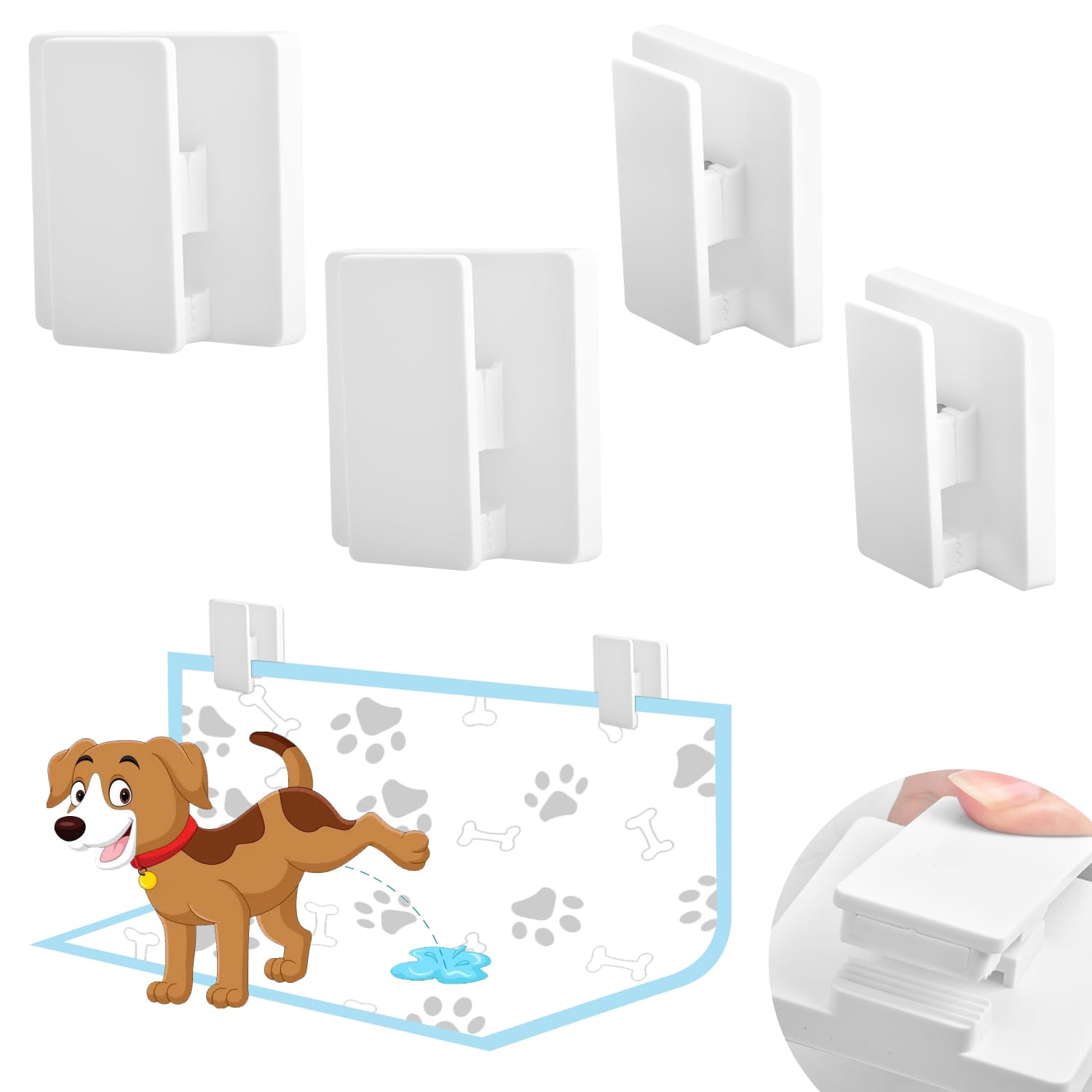 Snapklik.com : CAPHONT 4 Pcs Potty Training Dog Pee Pad Holder For Leg ...