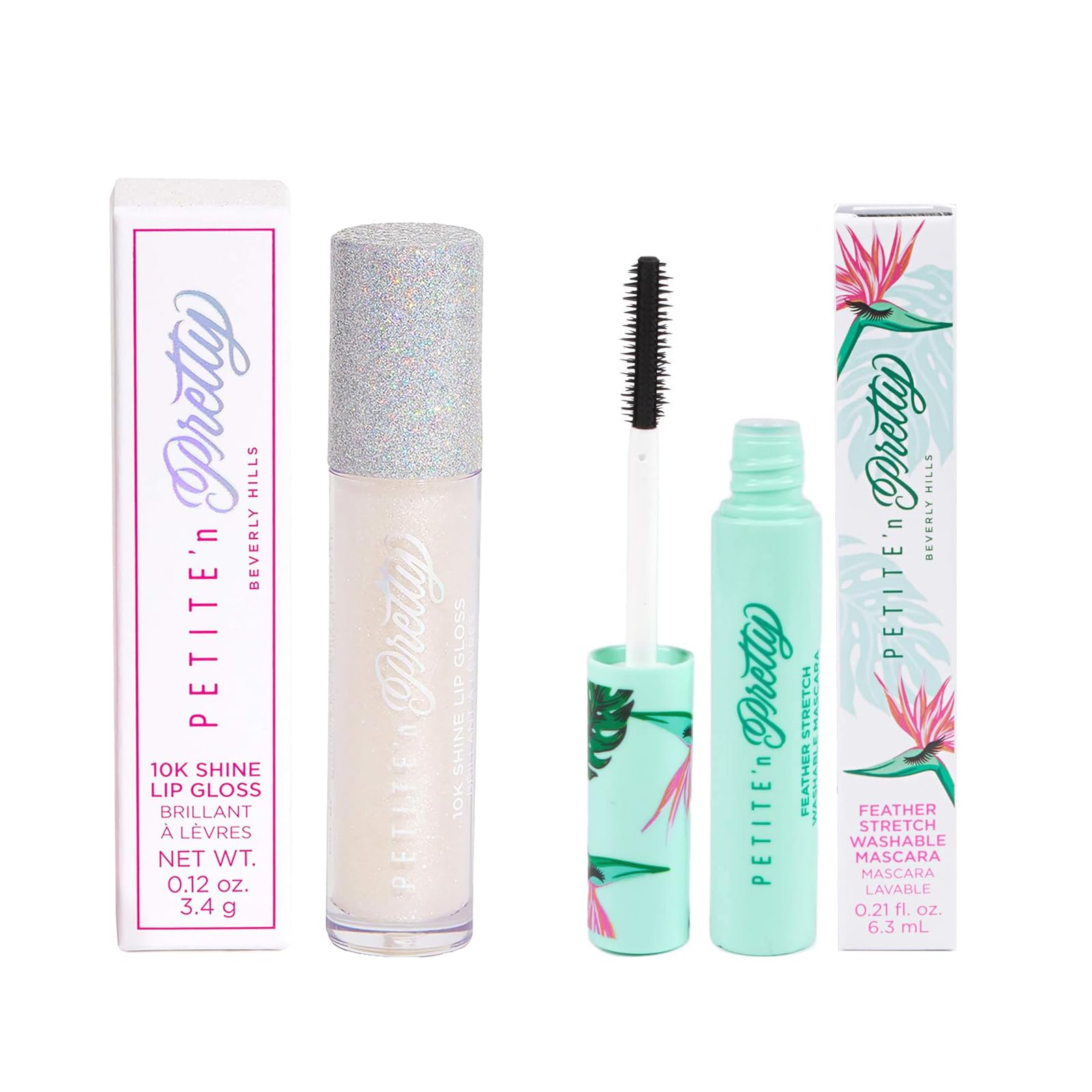 Amazon.com : Petite 'n Pretty - Fully Feathered Volumizing Mascara & 10K Shine Lip Gloss ...