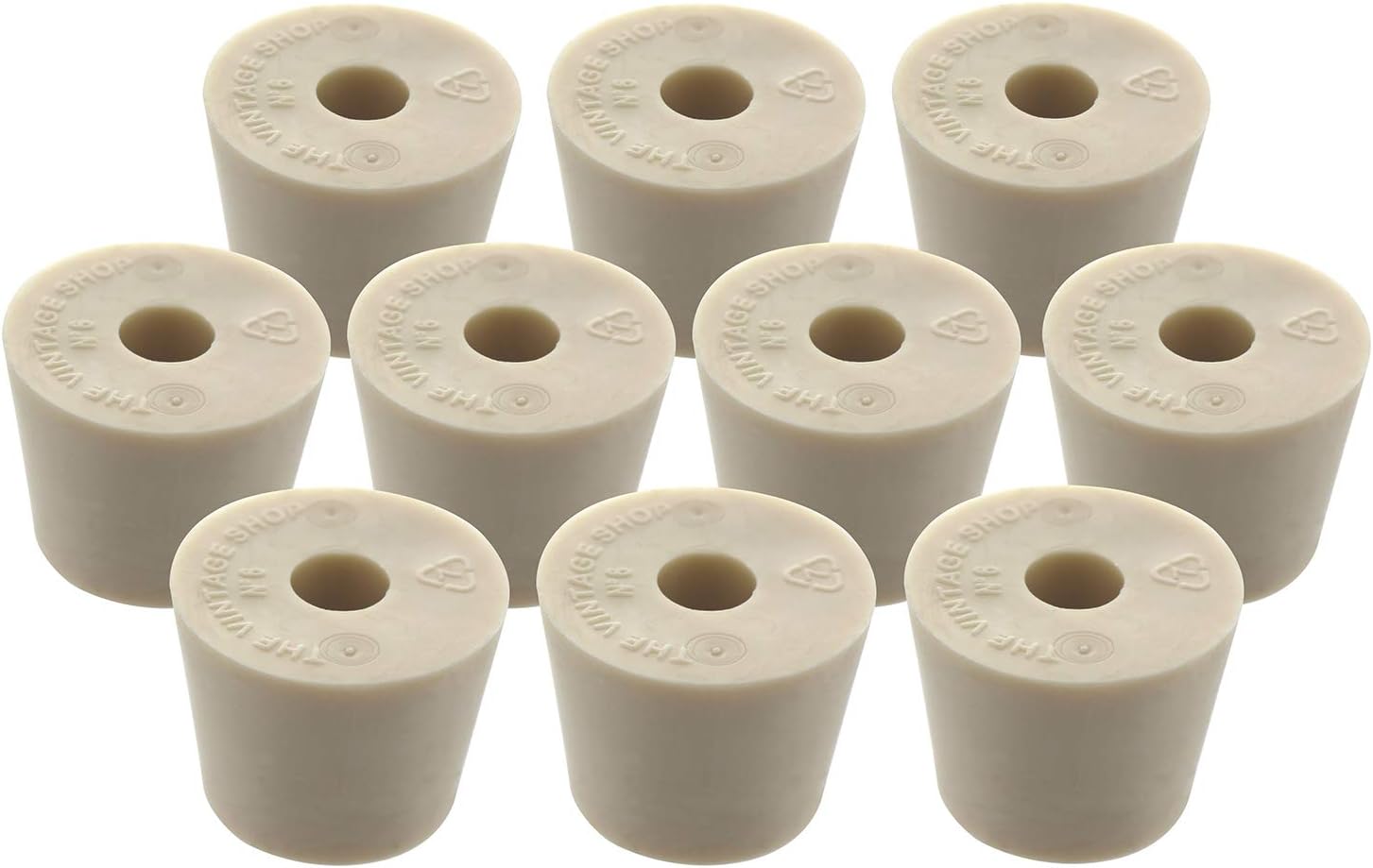 Amazon.com: Enjoyist 10-Pack Drilled Natural Rubber Stopper #6: Home ...