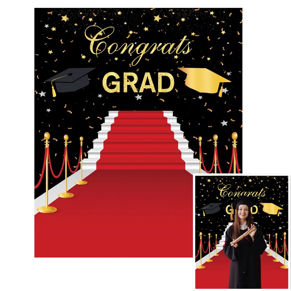 Buy OFILA 2022 Graduation Red Carpet Backdrop 2.5x3m Congrats ...