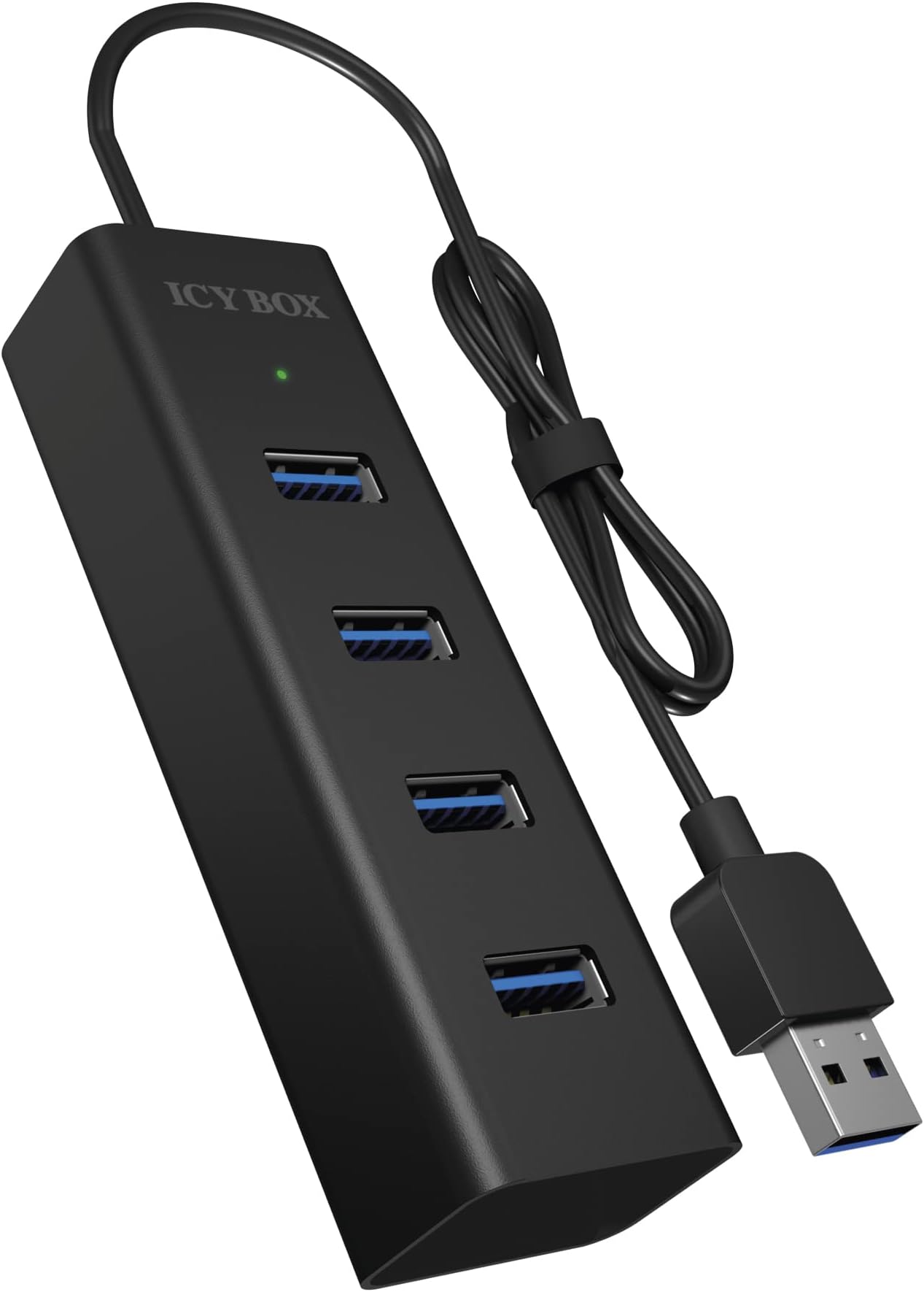 Icy Box IB-HUB1409-U3 4-fach USB-Hub mit 4x USB 3.0 Anschlüssen ...