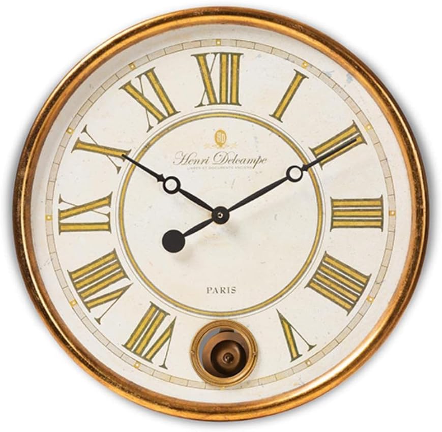 Amazon.com: Baxton Studio Vintage Wall Clock in Antique Gold : Home ...