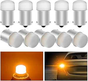 Amazon.com: Fenikso 1156 Led Bulb 10 Pcs Amber Turn Signal Light Bulb ...