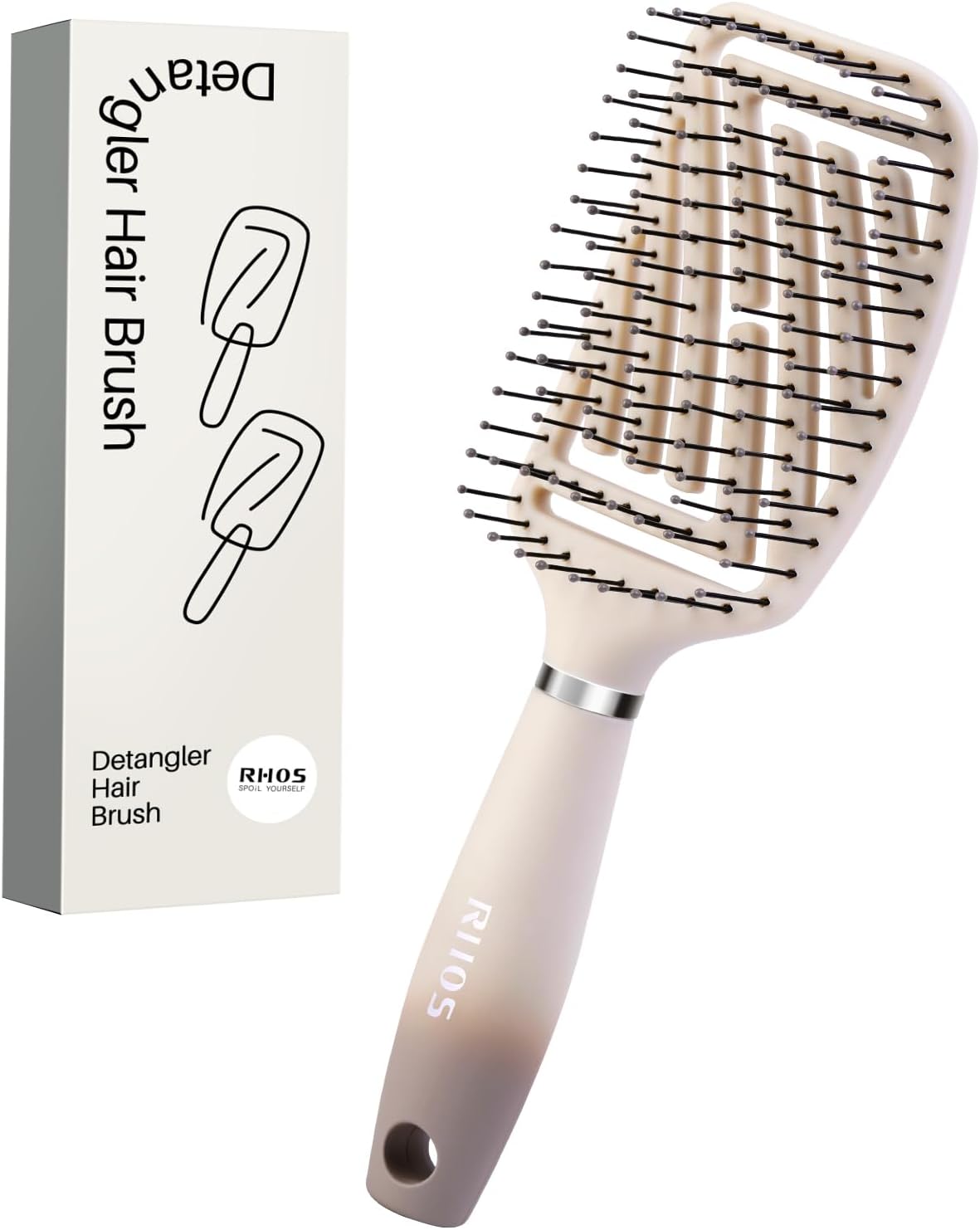 Amazon.com : RHOS Curved Vented Hair Brush for Faster Blow Drying ...