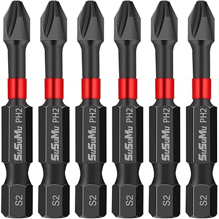 16 Pc 2" PH2 Phillips Insert Quick Change S2 Bits W/CASE - Amazon.com