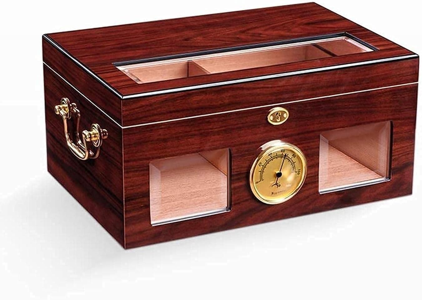 Amazon.com: ZAPION Cigar Box Cedar Wood Lining with Hygrometer and ...