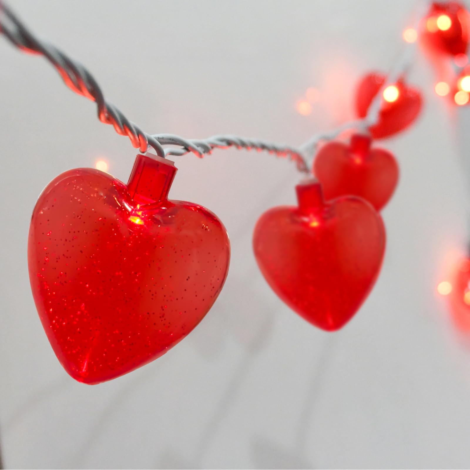 Cbebew 8.5FT Red Heart String Lights, Valentines Day Decor String ...