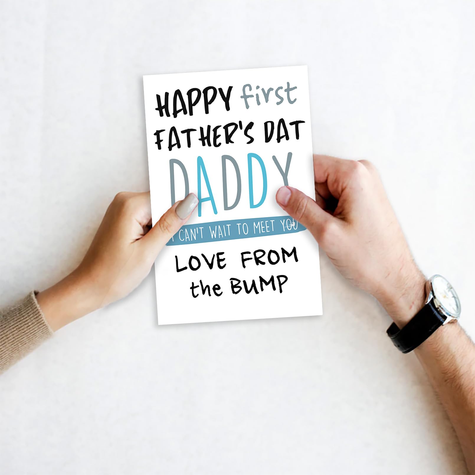 Snapklik.com : Happy First Fathers Day Card, Funny 1st Fathers Day Gift From Baby Boy Girl ...