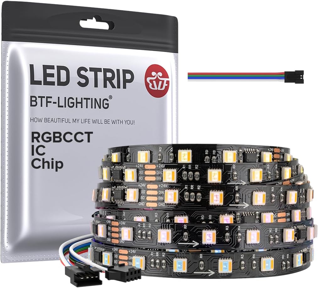 Amazon.com: BTF-LIGHTING WS2805 IC RGBCCT Addressable Dual Data LED ...