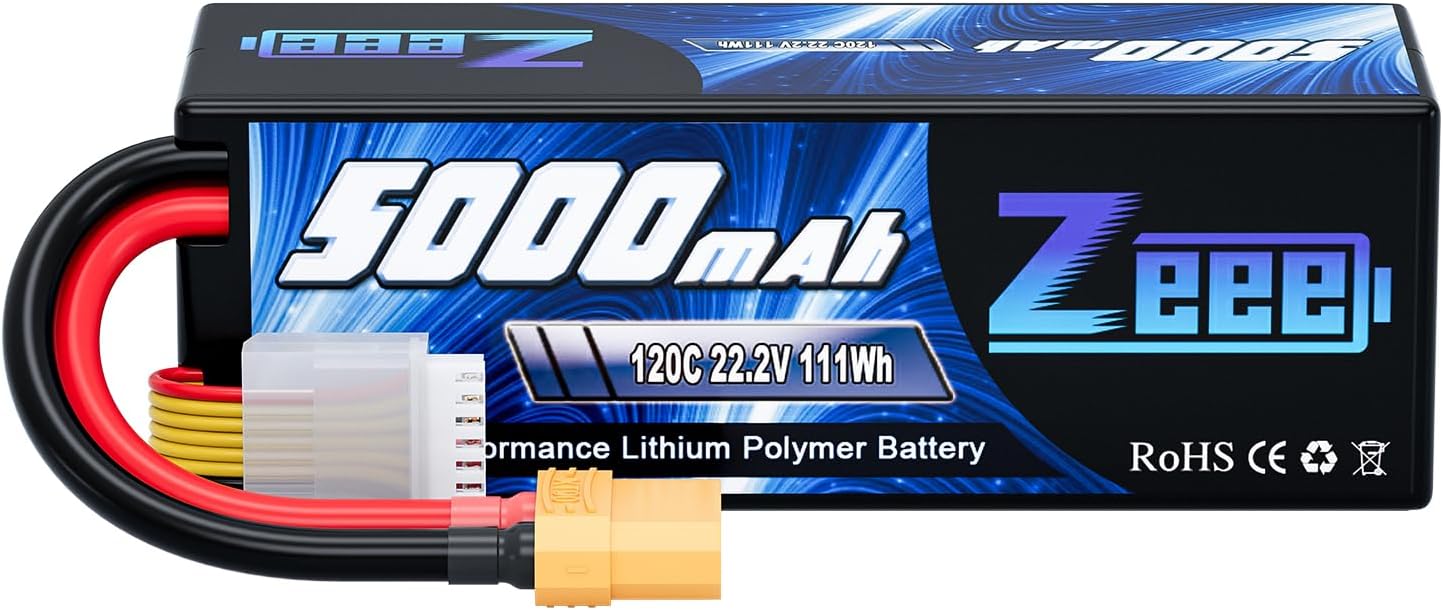 Amazon.co.jp: ゼエエ Zeee 6S リポバッテリー 22.2V 120C 5000mAh 大容量リポバッテリー ハードシェル ...