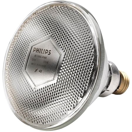 Philips Heat Lamp PAR38 Clear Light Bulb, 175 Watt, MED SKT Base, 1 ...