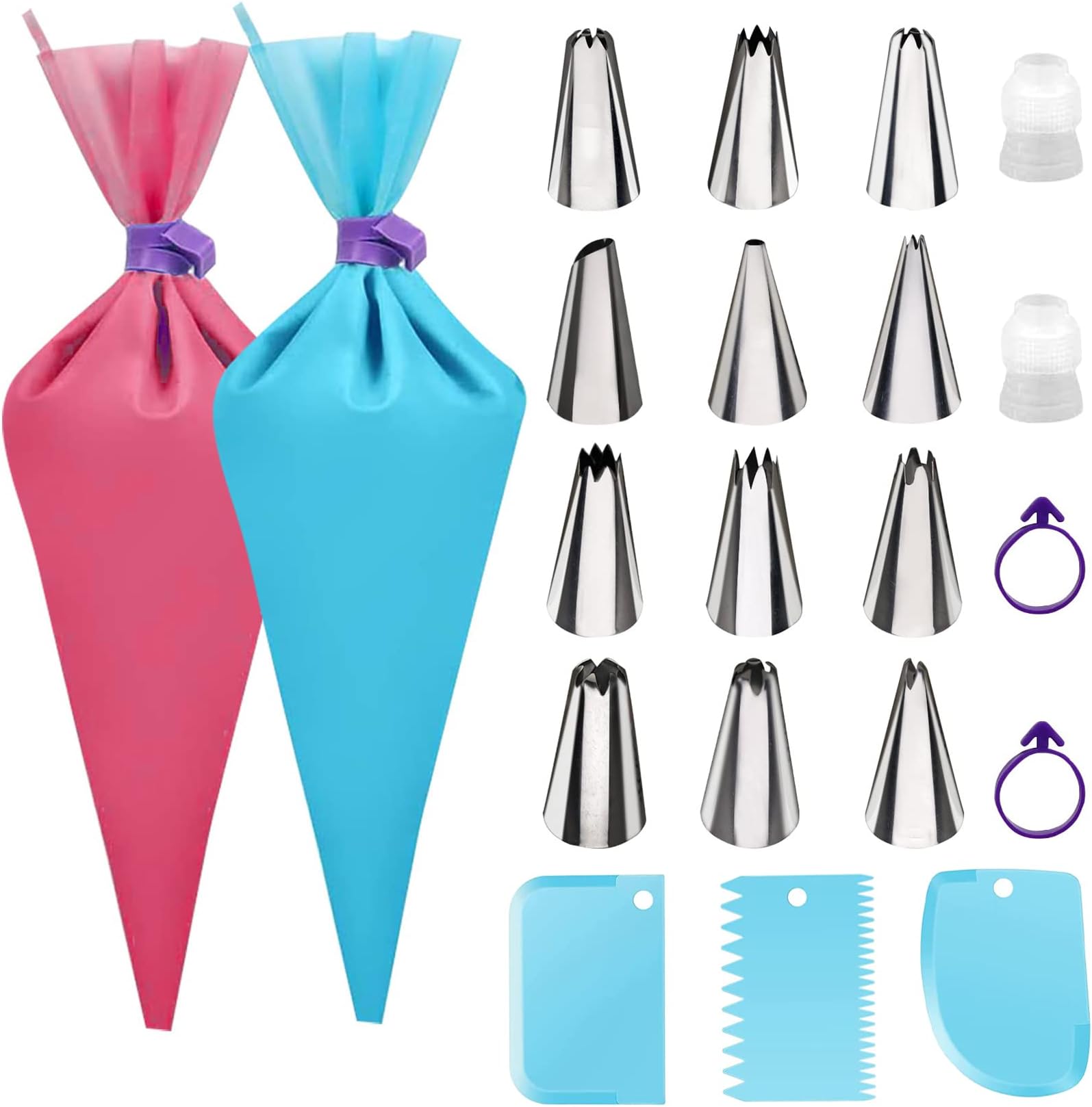 Amazon.com: Jennice House Pastry Bags Set, 3 Pack of Reusable Cake ...