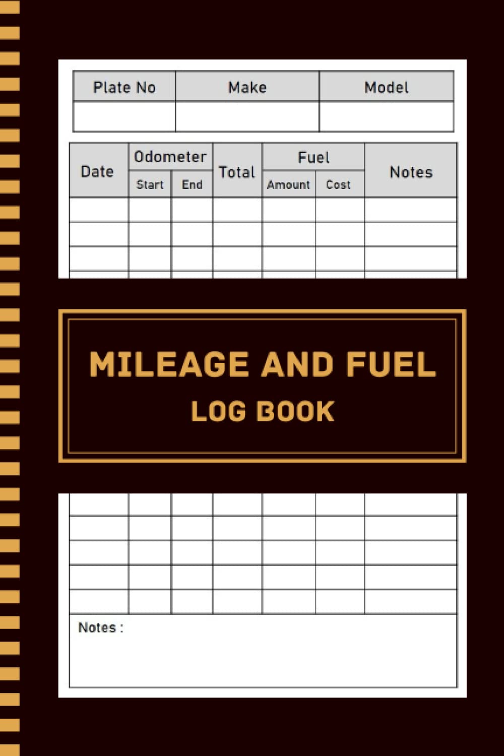 Amazon.com: Mileage And Fuel Log Book: Logbook for Recording Vehicle ...