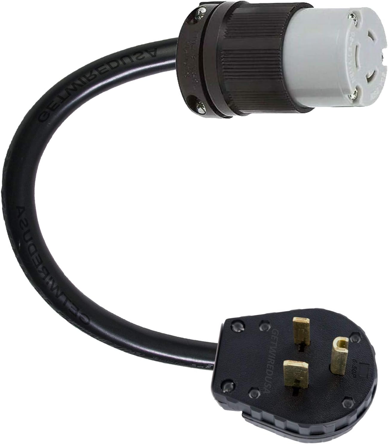 6-50P 3-Pin Male 220/250V Plug To L6-20R Twist Lock 220/250V 3-Prong ...