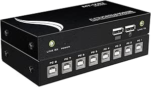 Amazon.com: 4/8/16 Port Smart KVM Switch - USB Keyboard Mouse Synchronizer Controller, Plug and ...
