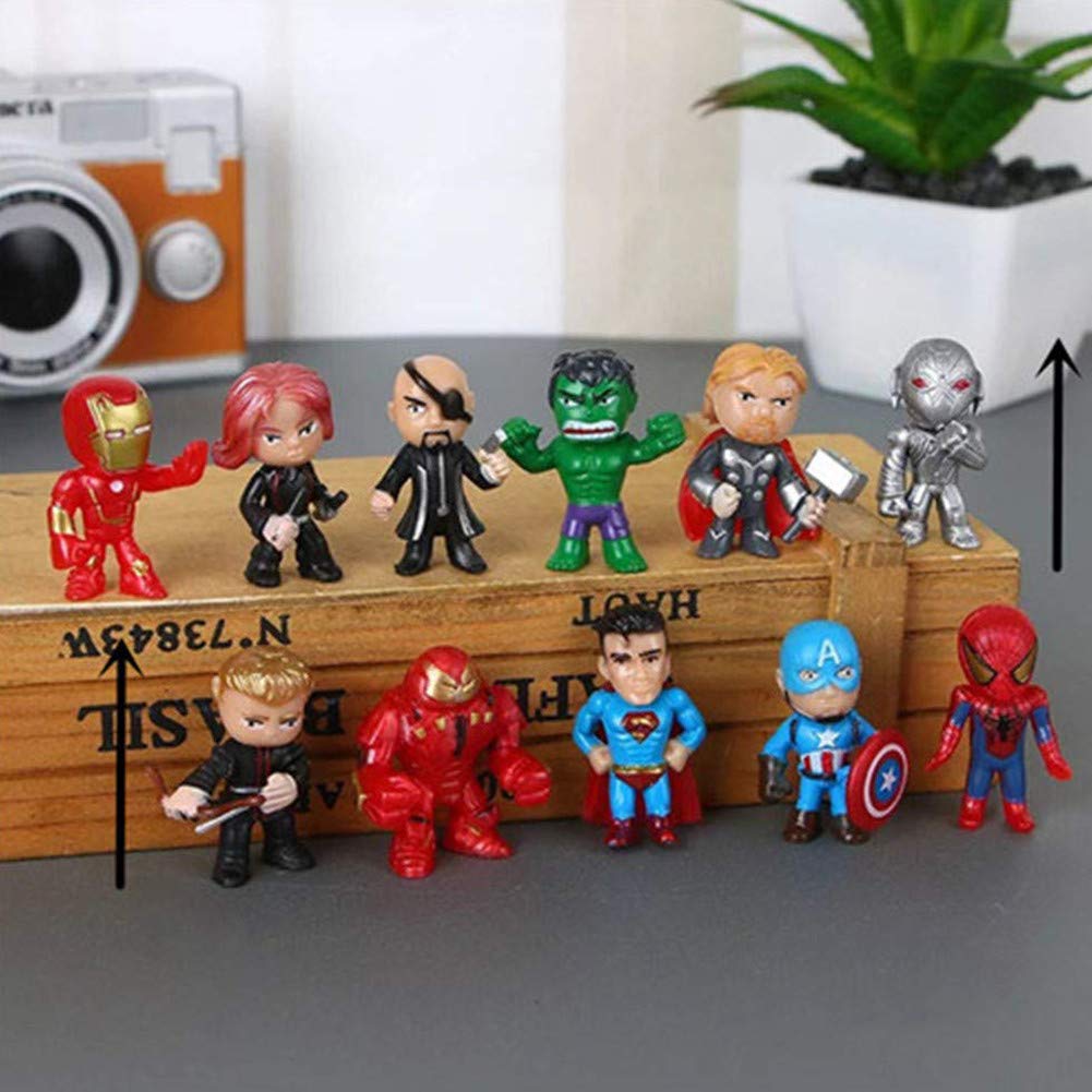 Superheros Cake Topper Crlameila Superhero Cake Toppers 20PCS MIni ...