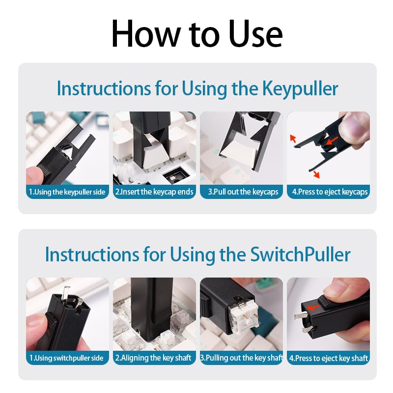 Snapklik.com : 2 In 1 Keycap And Switch Puller, Keys Removal Tool For ...
