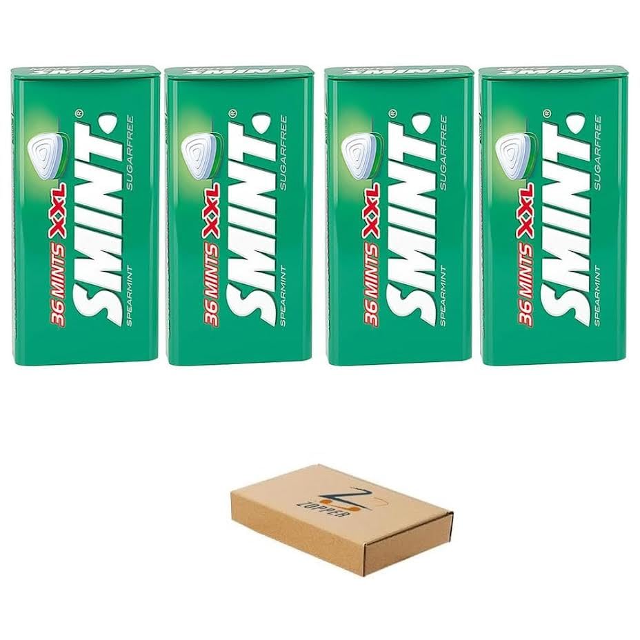SMINT Sugar Free Mints Spearmint Flavor - 36 Mints Tin Pack of 4 ...
