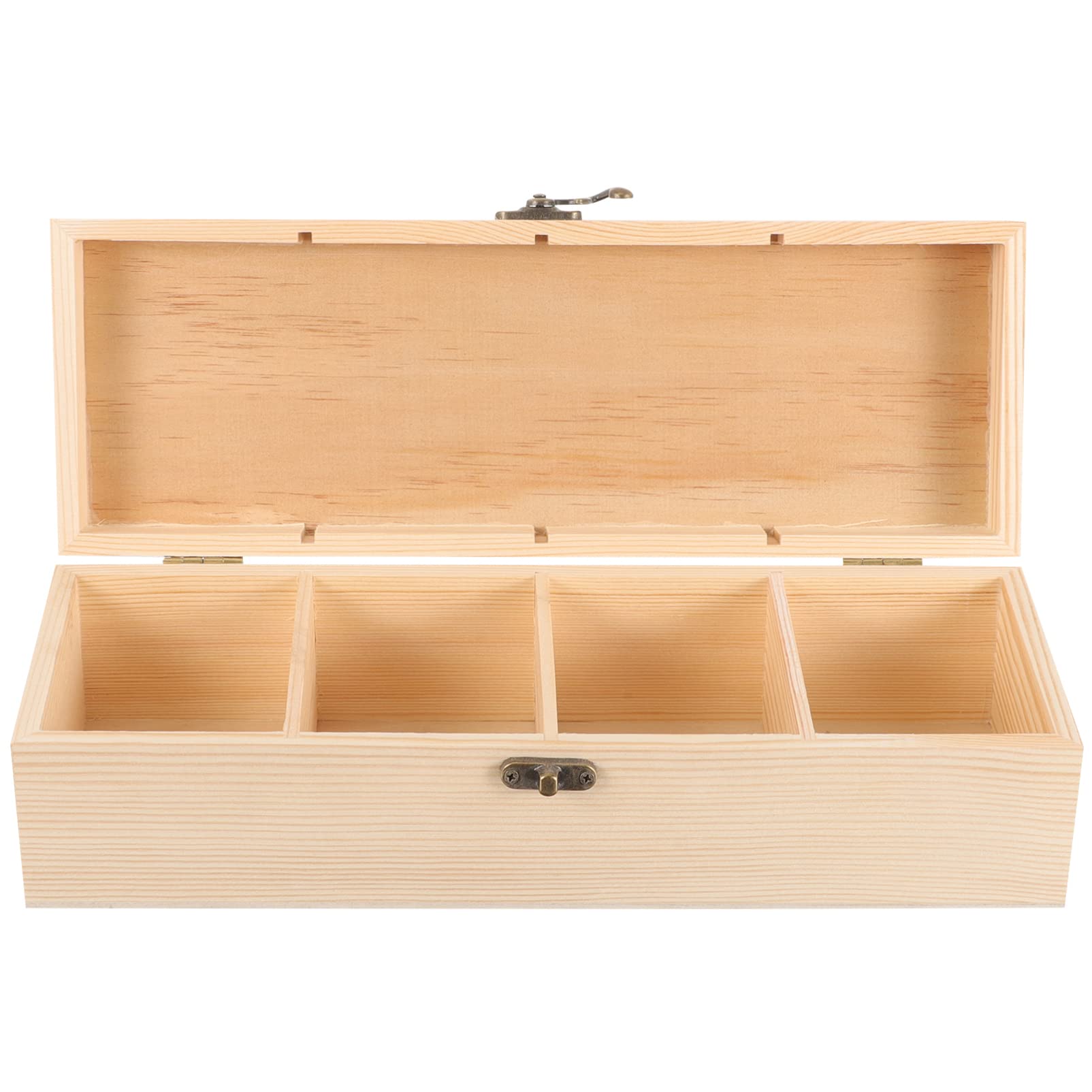 Amazon.com: iplusmile Wooden Tea Bag Storage Box with Lid, 4 ...