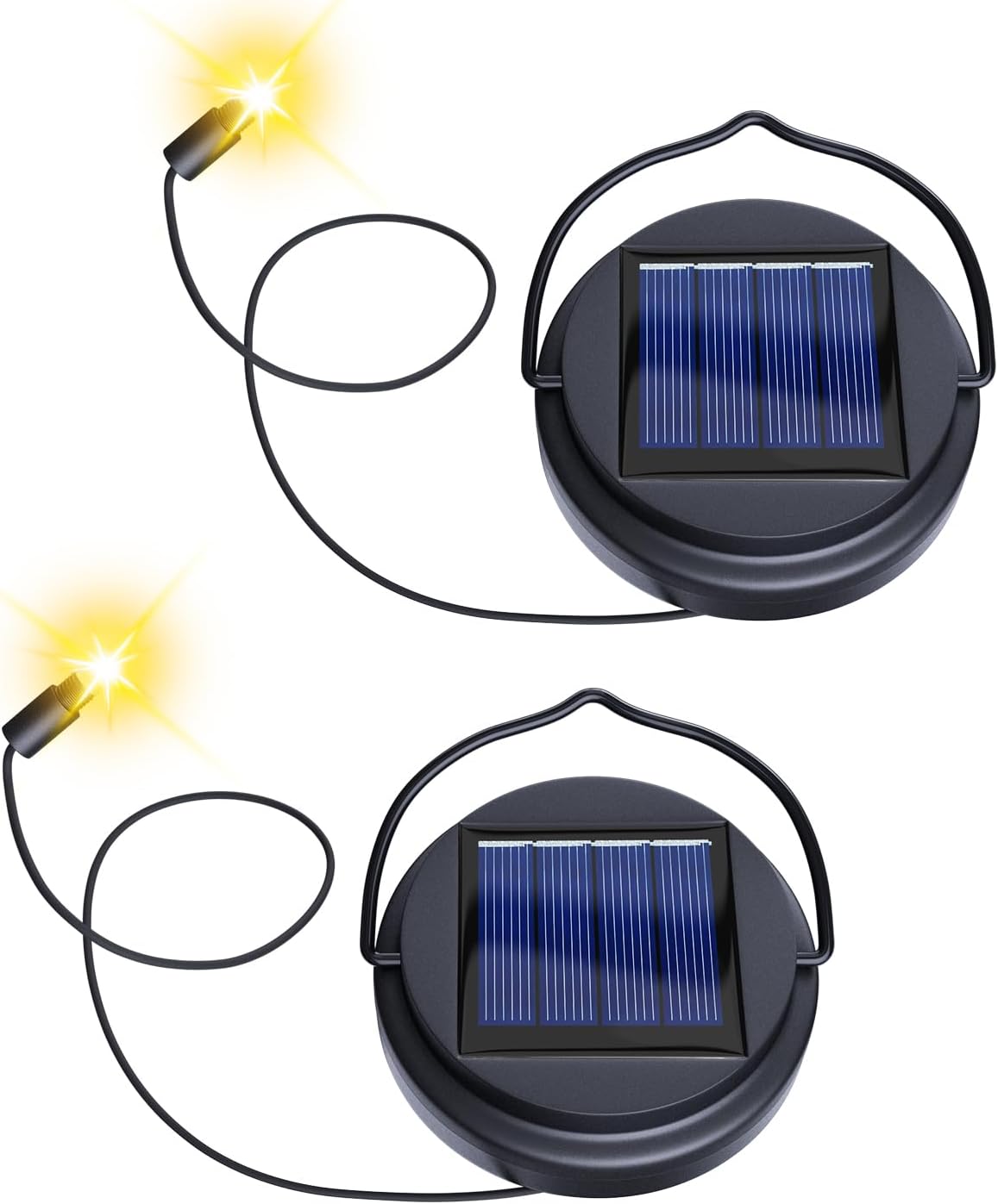 Amazon.com: 2 Pack Solar Light Replacement Tops for Hanging Lanterns ...