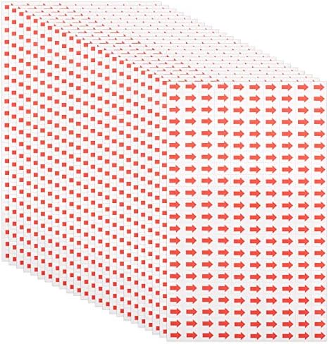 GORGECRAFT 50 Sheets 11000PCS Red Arrow Stickers 1/2 Inch Small Self ...