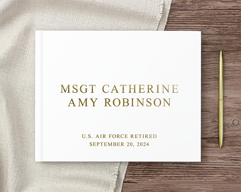 Amazon.com: Retirement Guest Book for Retirement Party, Custom Photo ...