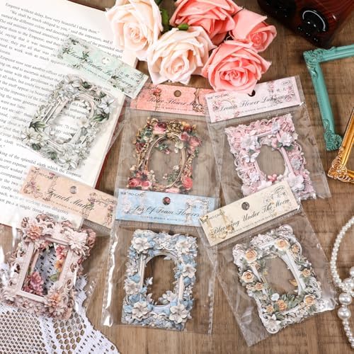 Amazon.com: 60 Pcs Scrapbooking Frames Sticker Greeting Card ...