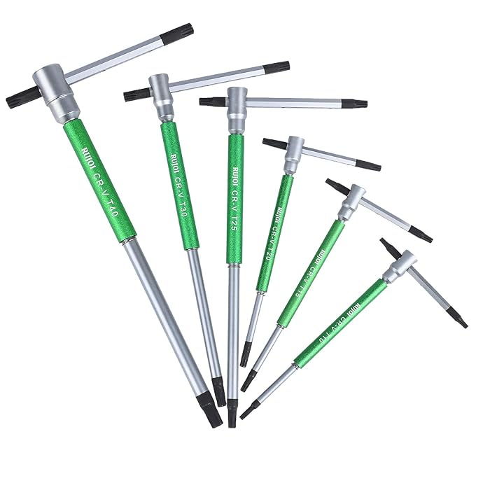 Buy RUJOI T Handle Allen Wrench Set,6PCS T-Handle Hex Key with Speed ...