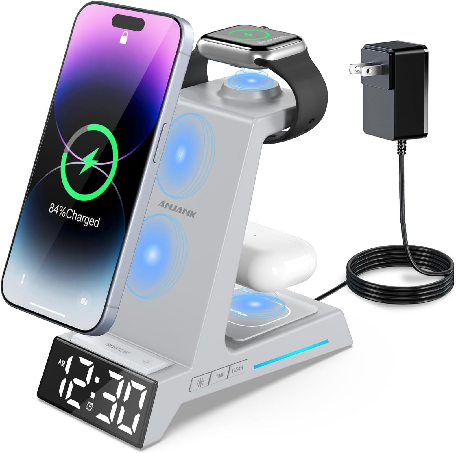 Amazon.com: Induction iPhone Charger, 4 in 1 Wireless Charger for ...