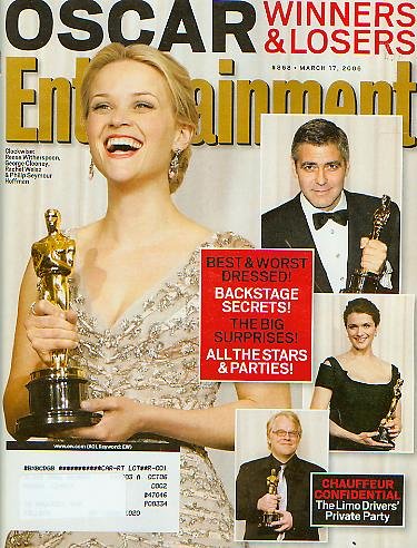 Entertainment Weekly March 17 2006 Entertainment Weekly Oscar Special ...