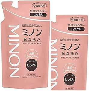 Amazon | 【Amazon.co.jp限定】【まとめ買い・2個セット】MINON ミノン 全身シャンプー しっとりタイプ 詰め替え 380ml×2個 | ノーブランド品 | ボディソープ 通販