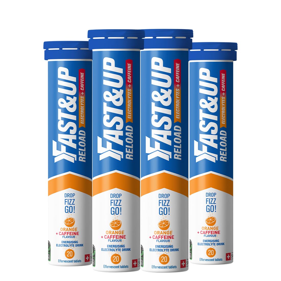 Fast&Up Reload – Orange + Caffeine Flavour – 80 Effervescent Tablets ...
