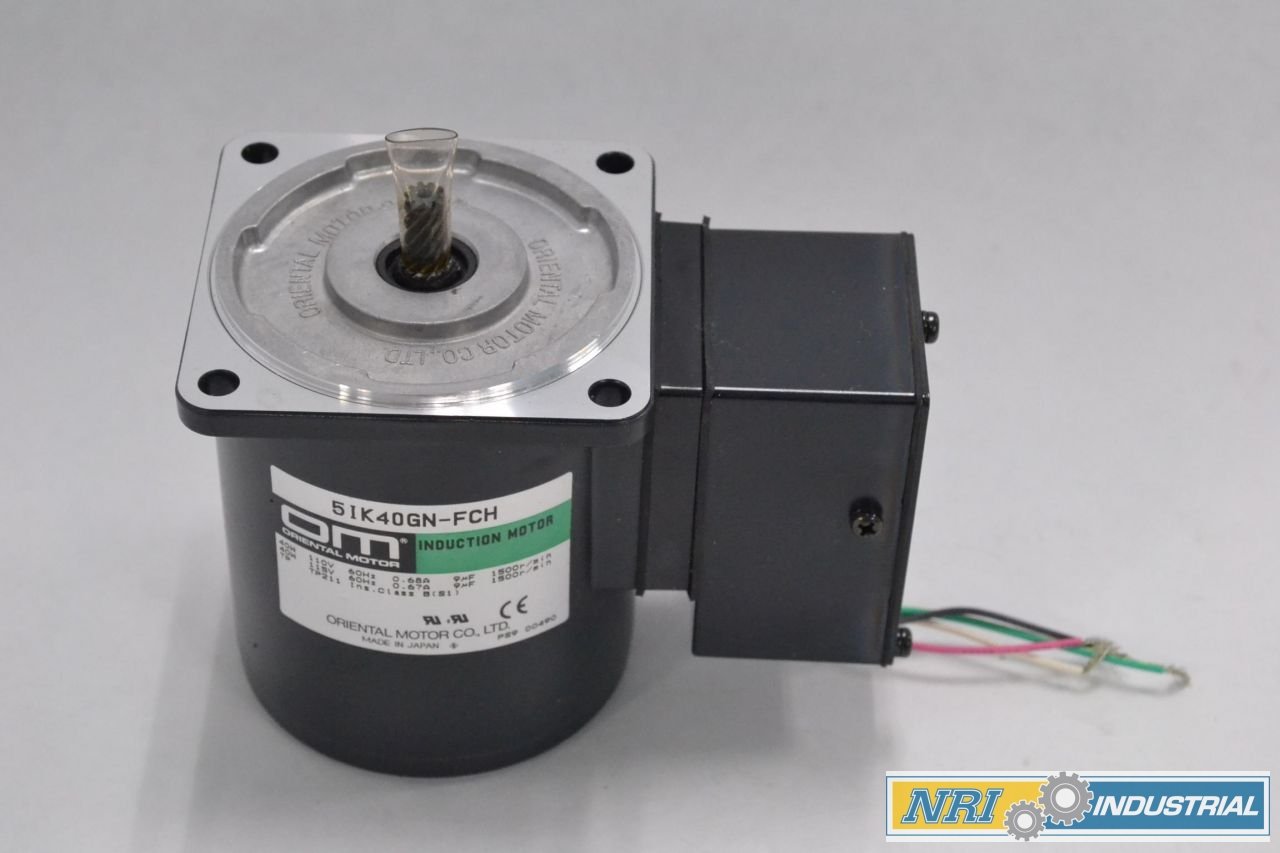 ORIENTAL MOTOR 5IK40GN-FCH INDUCTIVE 110/115V-AC 1500RPM 1PH MOTOR ...