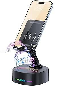 Amazon.com: Bluetooth Speaker with Wireless Charging and Cell Phone ...