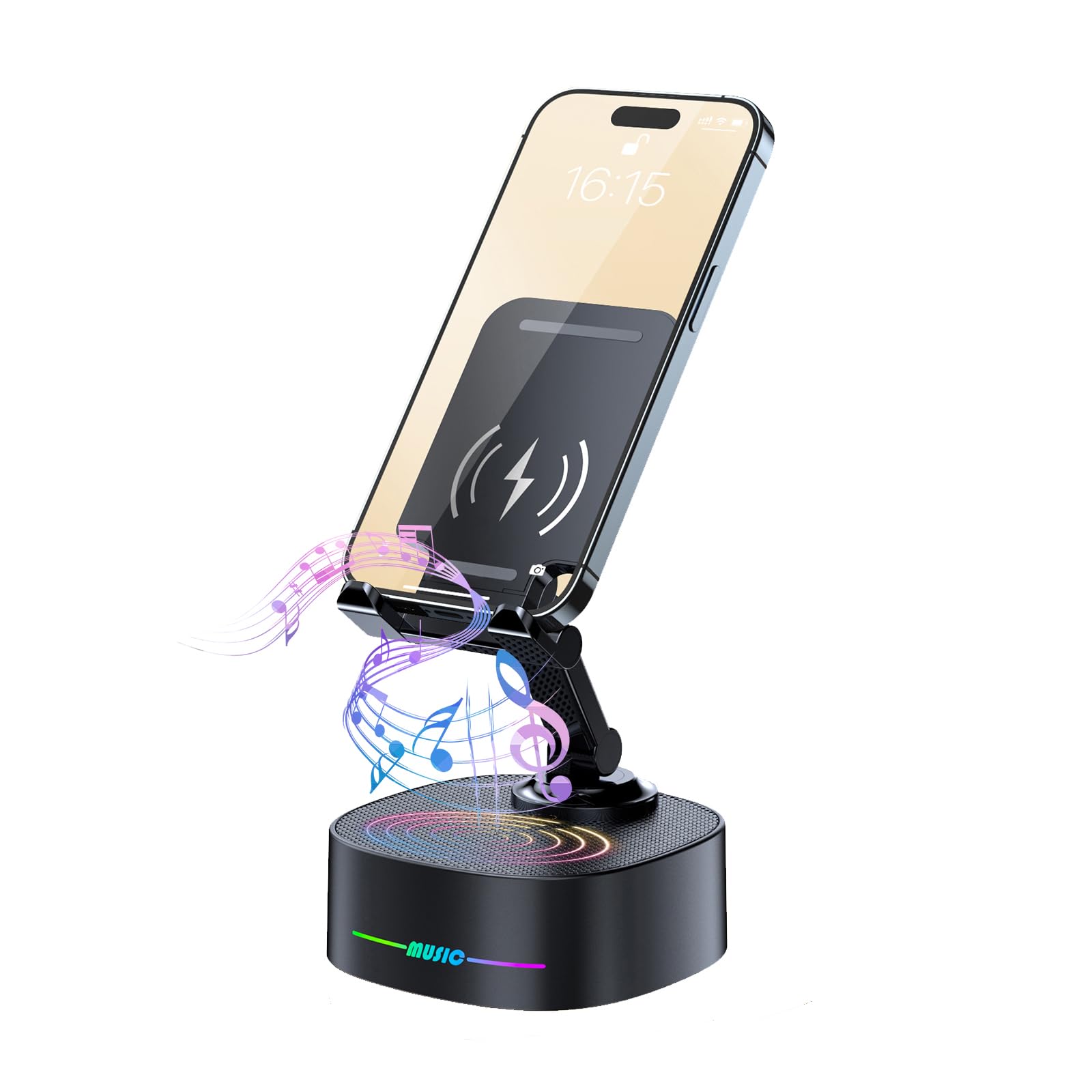 Amazon.com: Bluetooth Speaker with Wireless Charging and Cell Phone ...