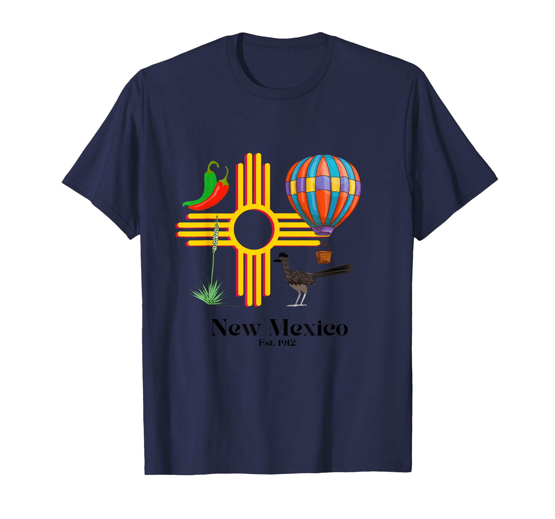 Amazon.com: New Mexico Zia: Chiles, Balloon, Roadrunner, Yucca Est ...