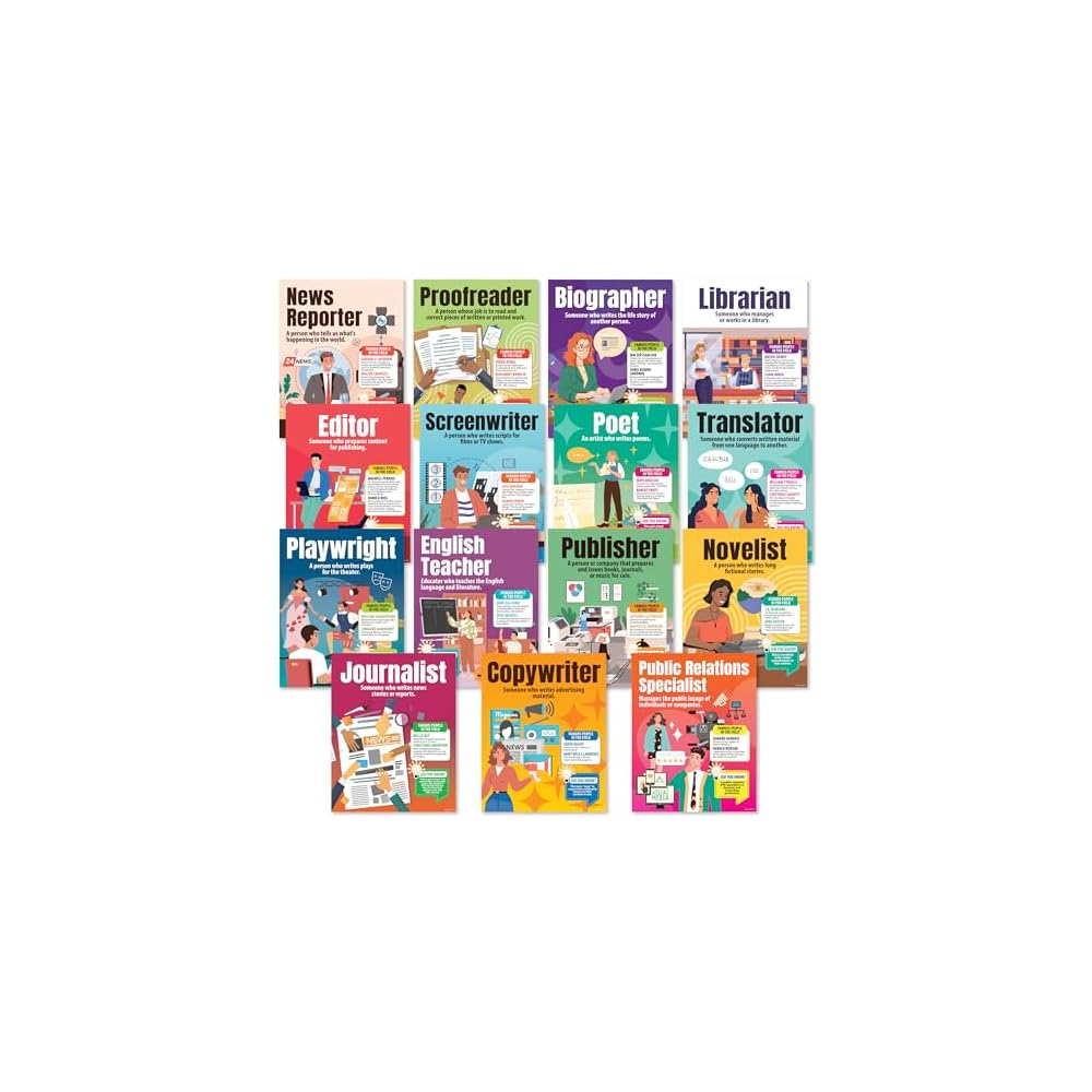 Decorably 15 English Posters for Classroom, 11x14in Philippines | Ubuy