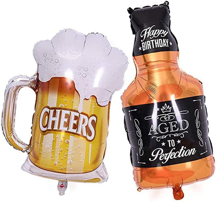 Amazon.com: AnnoDeel Whiskey Bottle Beer Foil Balloons, 32inch Large ...