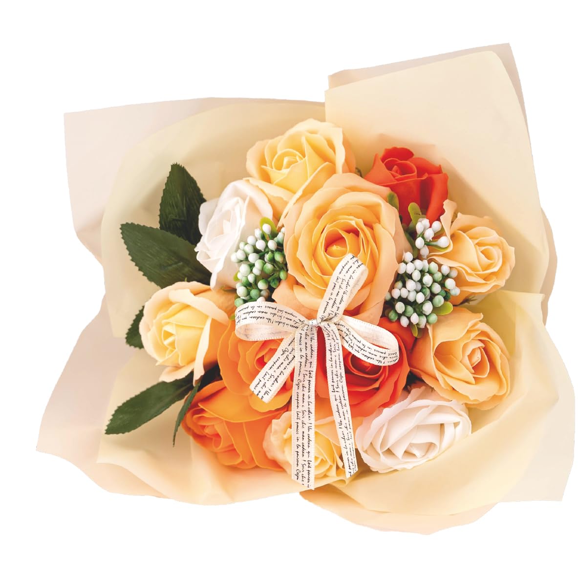 Amazon｜ポピー名古屋 ソープフラワー 造花 花束 ギフト シャボンフラワー 26cm せっけん素材で作られたお花 ほのかな香り バラ12本 SBL-11 イエロー｜造花 オンライン通販