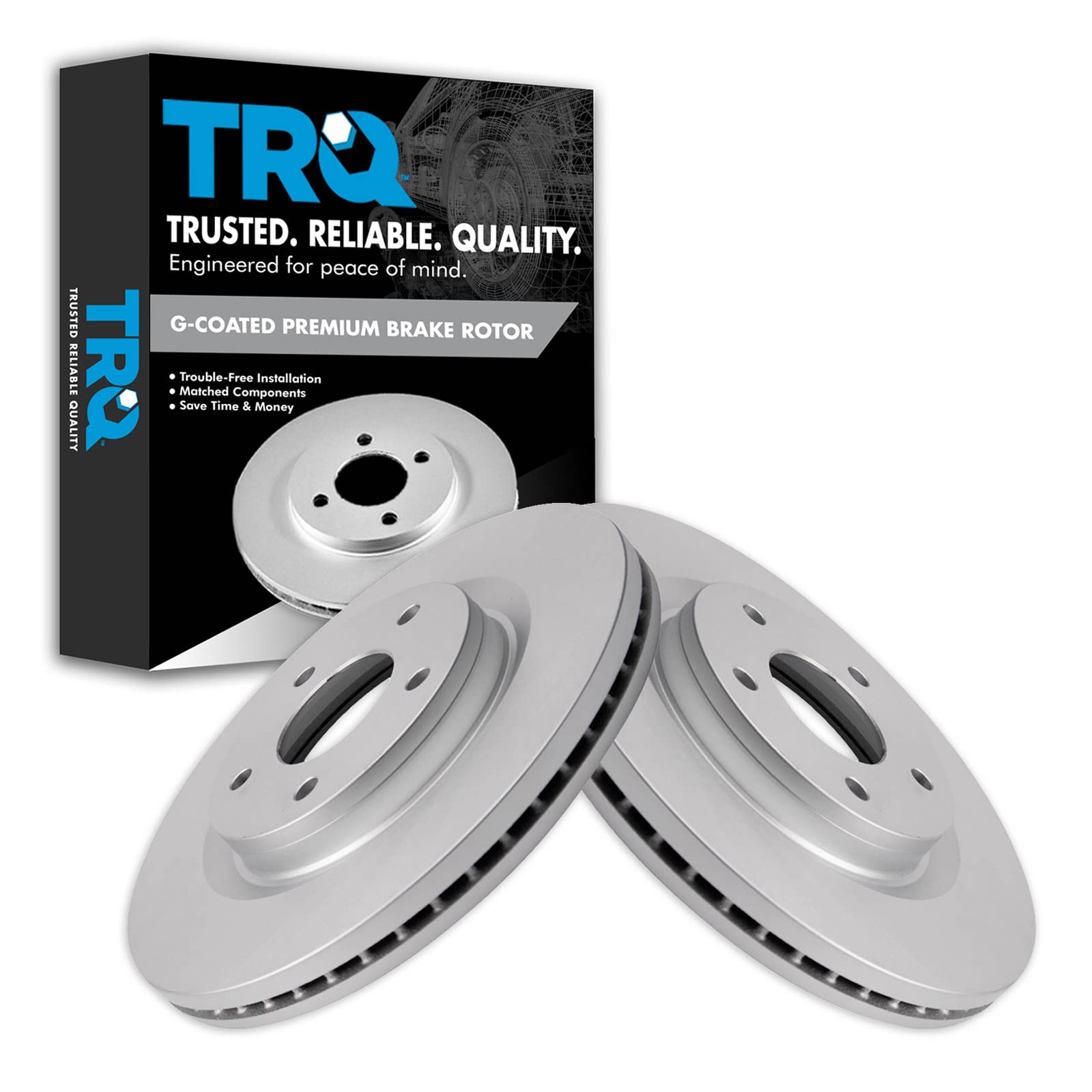 TRQ Front Brake Rotor Set Compatible with 2011-2017 Nissan Juke 2017 ...