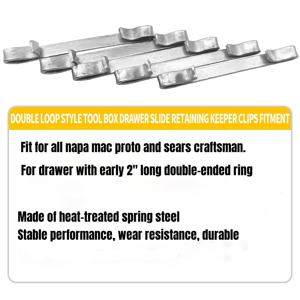 Snapklik.com : 12 Pcs Tool Box Drawer Slide Clips Early 2 Double Loop ...