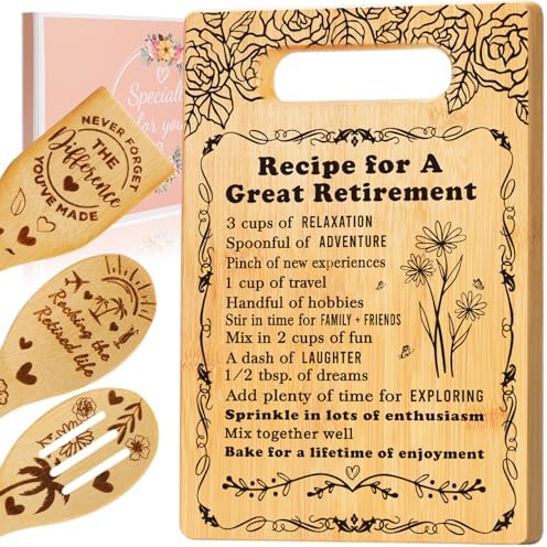Amazon.com: Retirement Gifts for Woman 2025, Cutting Board Set ...