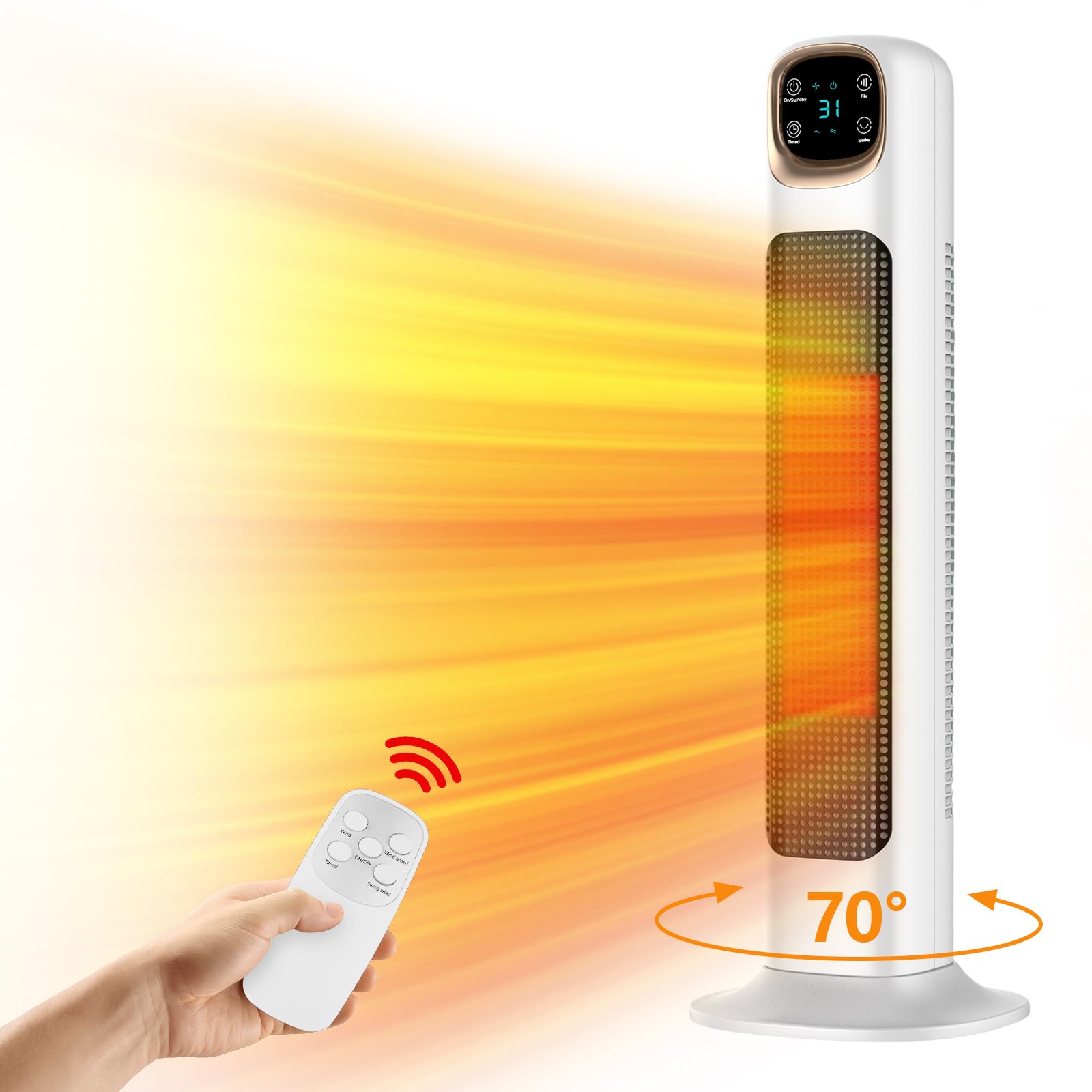 Calentador Eléctrico para Hogar - 2000 W Calentón Eléctrico con Control ...