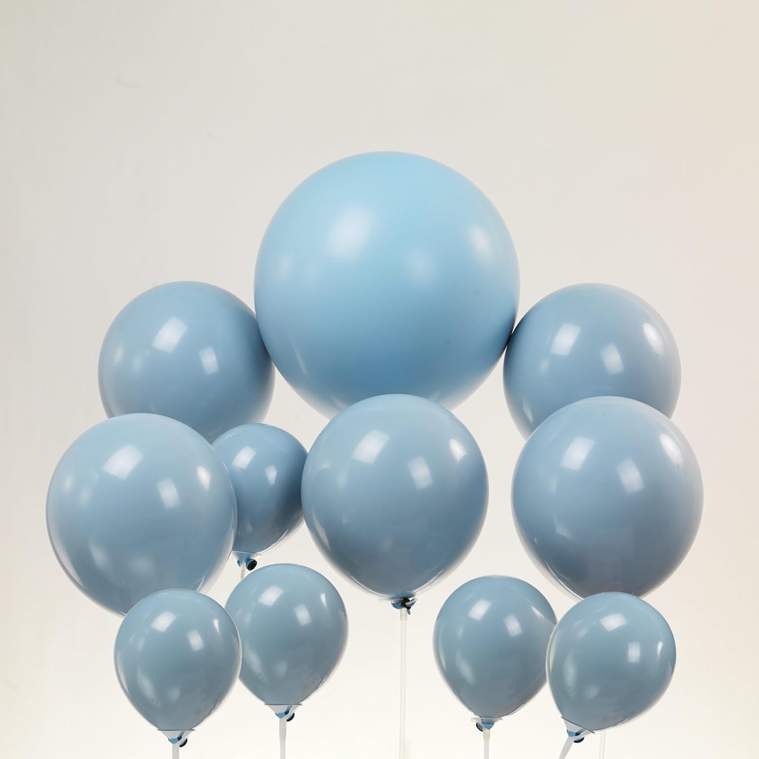 KOZEE Globos de color azul pizarra de doble relleno, globo azul oscuro ...