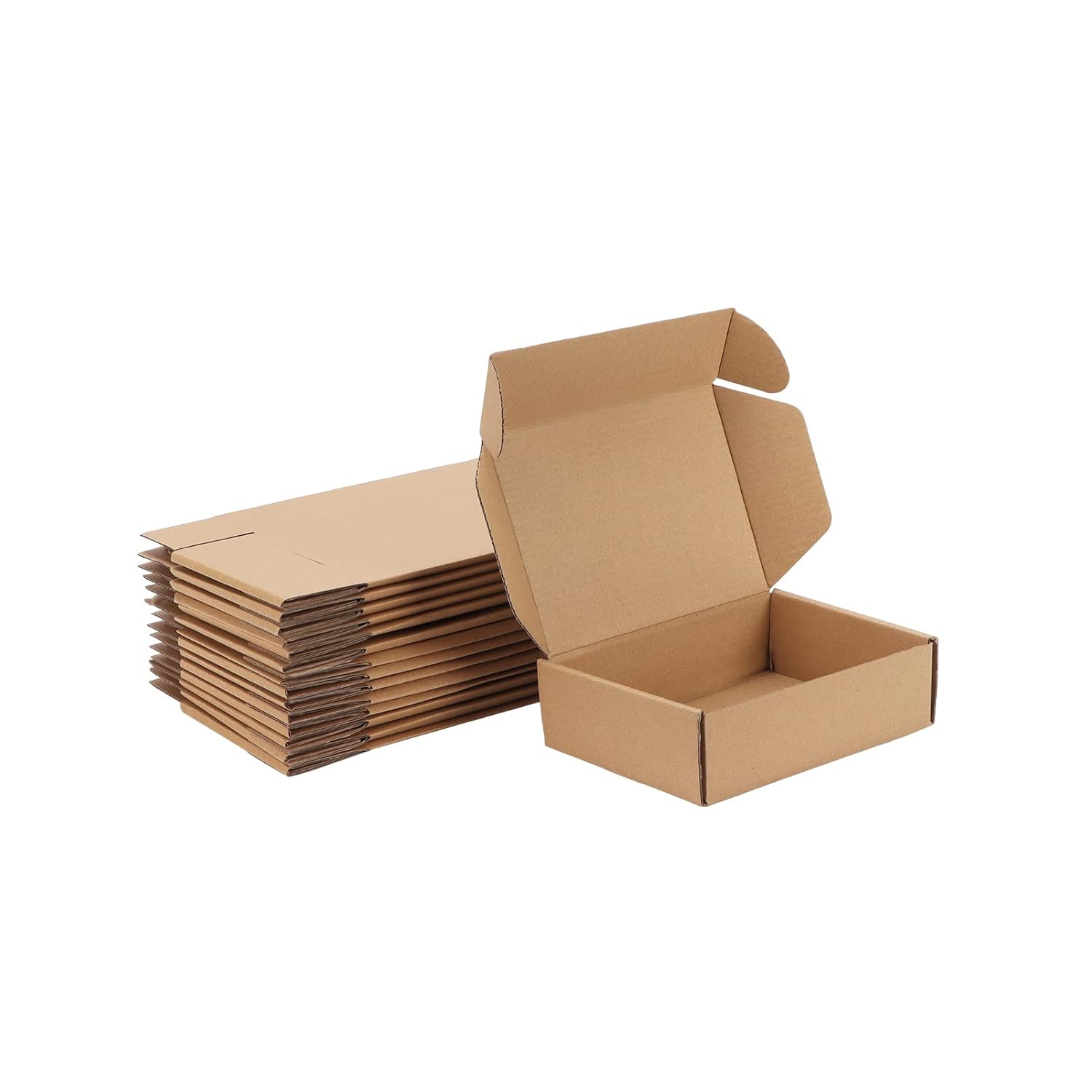 HORLIMER 20 Pack Small Cardboard Boxes, 7x5x2 inches Brown Corrugated ...