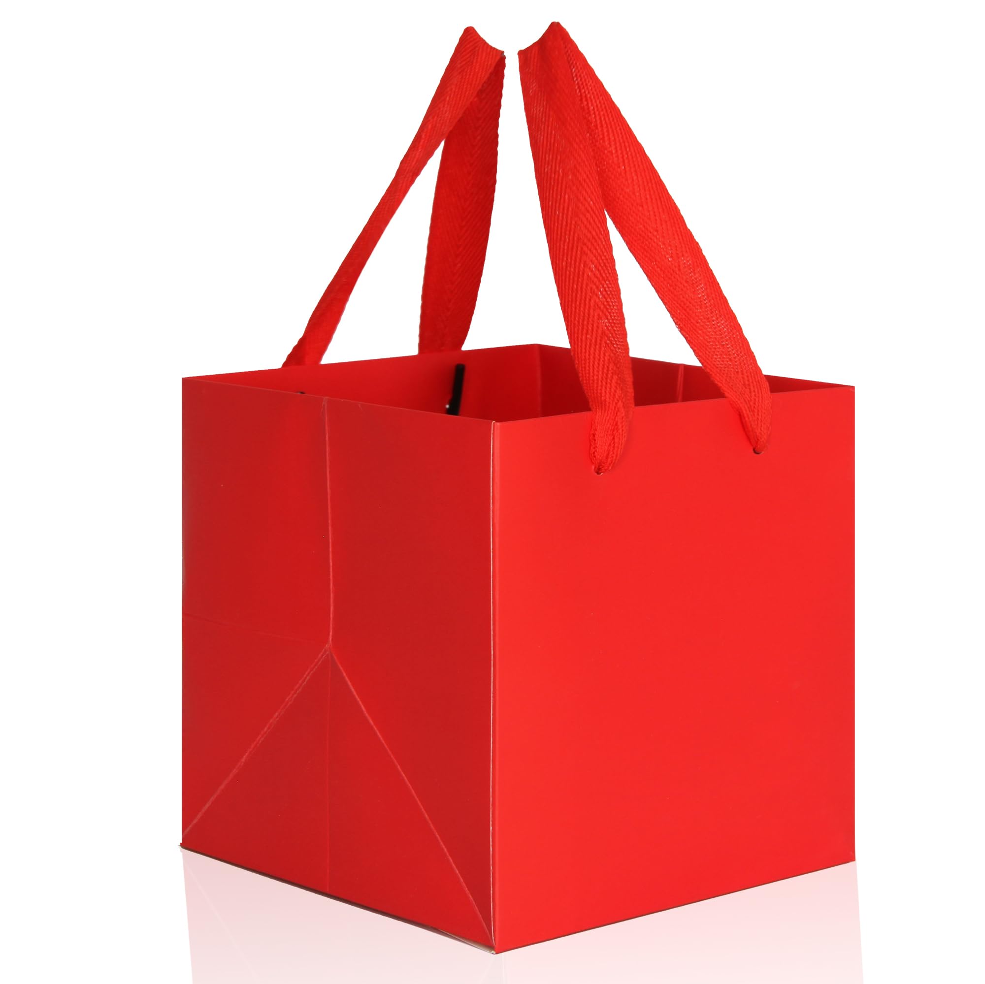 Amazon.com: IN-JOOYAA Red Square Gift Bags 12 in Large Square Bottom ...