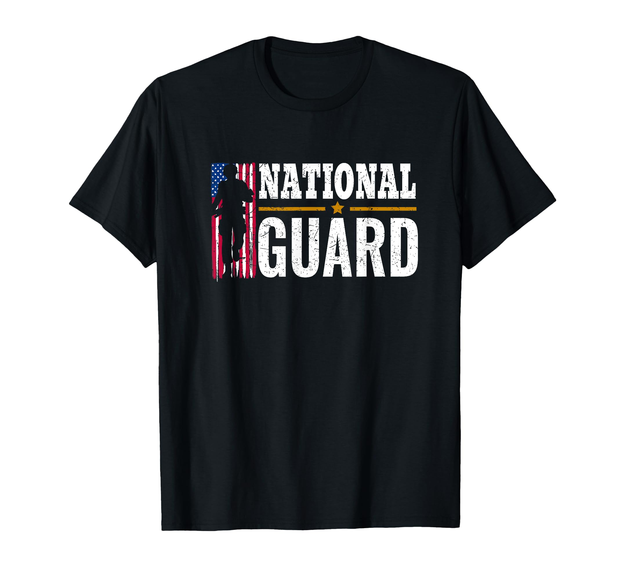Amazon.com: National Guard American Flag Proud Patriotic Gift T-Shirt T ...
