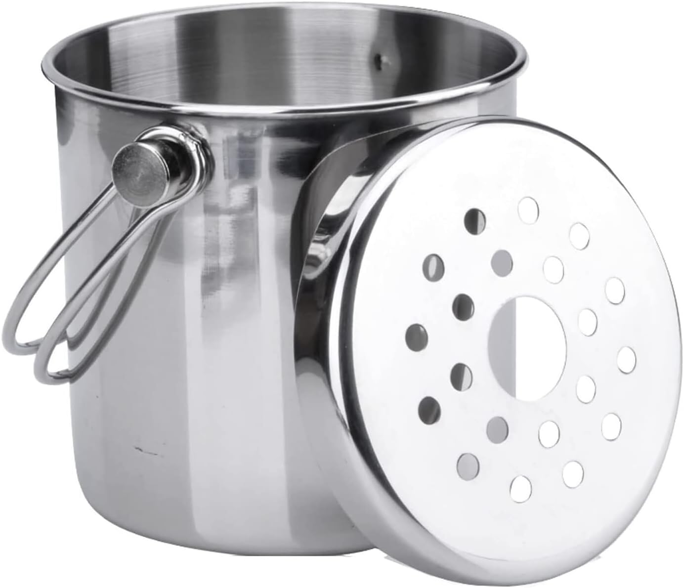 Ice Buckets Stainless Steel Ice Bucket with Handle Double Layer with ...